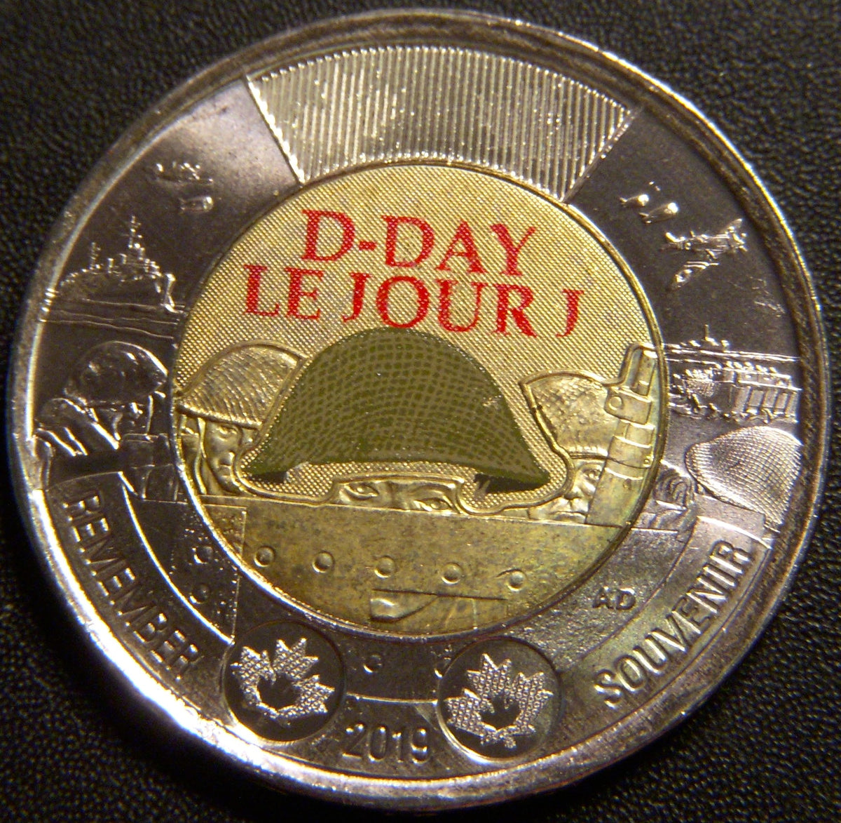2019 Canadian $2 Dollar - D-Day Colorized Unc. — FUBA