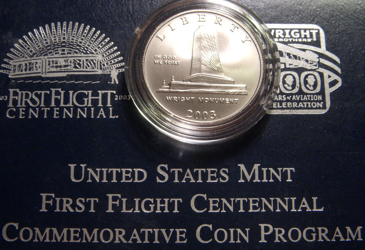 2003-P First Flight Uncirculated Commemorative Half Dollar — FUBA