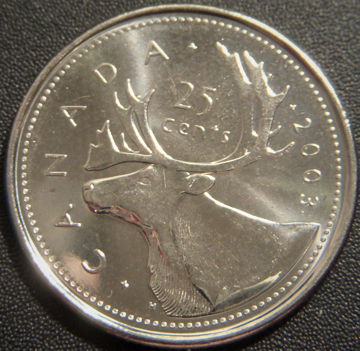 2003P Canadian Quarter - With Crown Uncirculated — FUBA