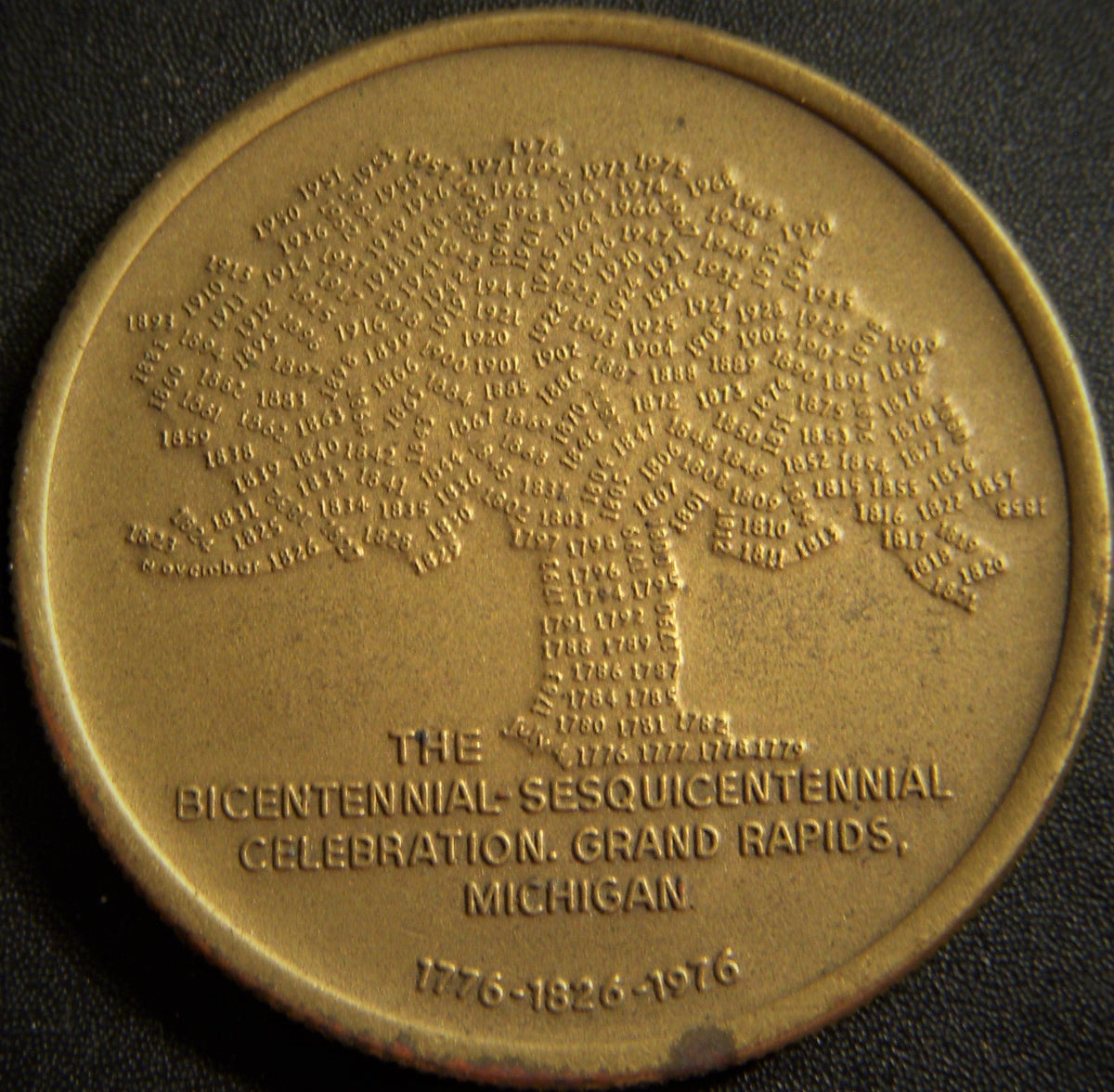 1976 Bicentennial - Sesquicentennial Grand Rapids Michigan Token — FUBA