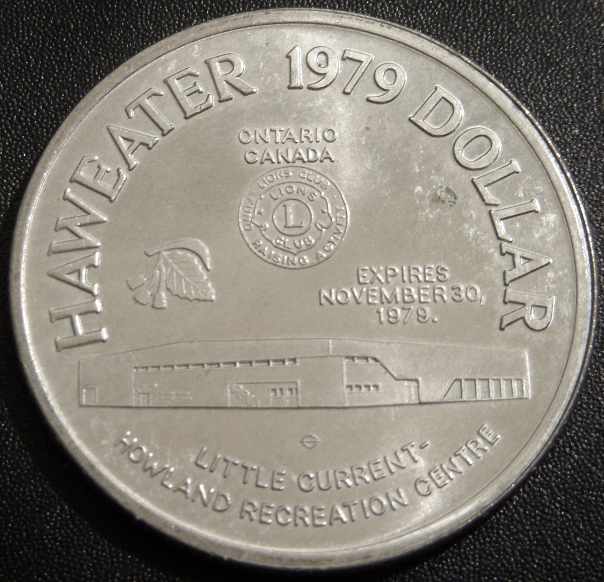1979 $1 Manitoulin Island / Haweater Canadian Token — FUBA